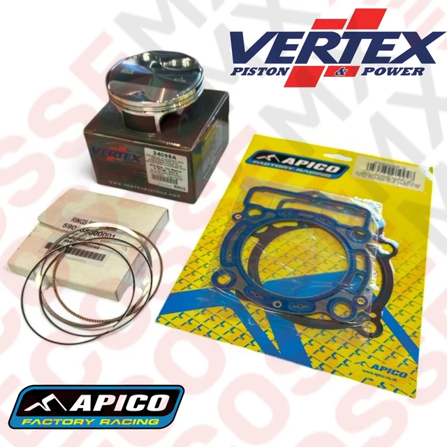 KTM SXF350 PISTONE Vertex Guarnizione Base Kit Apico Top Terminale ...