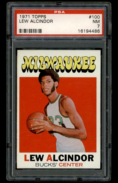 16194486 1971 TOPPS Lew Alcindor Kareem Abdul-Jabbar #100 PSA 7 ...