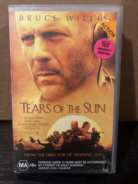 TEARS OF THE Sun - VHS Video Ex Rental, Bruce Willis, MA15+ B9 $19.95 ...
