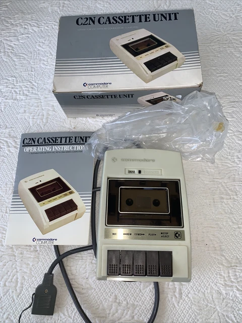 VINTAGE COMMODORE COMPUTER C2N Datasette Unit w/ Original Box Cassette ...