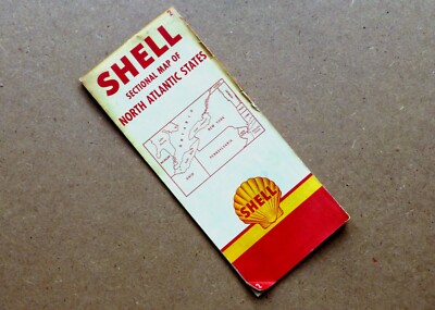 OLD ROAD MAP/ROAD map-shell-map of north Atlantic states - £6.51 ...