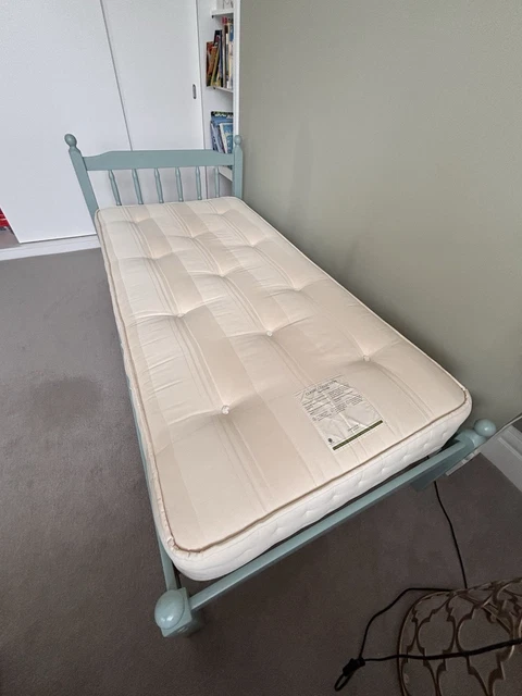 SINGLE BED FRAME duck egg green £104.70 - PicClick UK