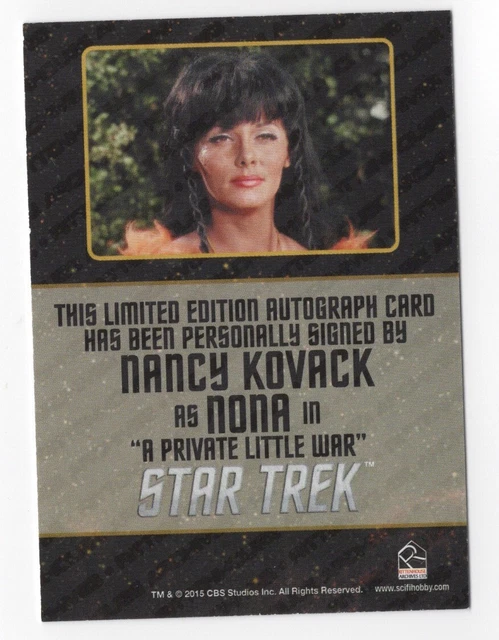 CARTE AUTOGRAPHE NANCY Kovack as Nona STAR TREK 50th Anniversary TOS ...