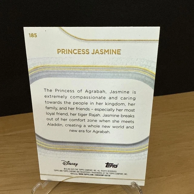 DISNEY PRINCESS JASMINE Topps Chrome Trading Card stile anime da ...