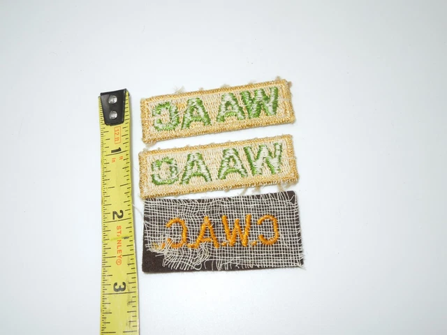 ORIGINAL WWII US Womens Auxiliary Army Corps WAAC & CWAC Patch Tabs Lot ...