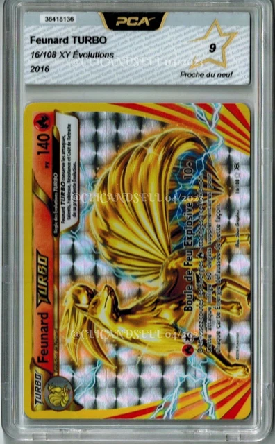 CARTE POKÉMON PCA Feunard TURBO 16/108 XY Évolutions 9 EUR 301,39 ...