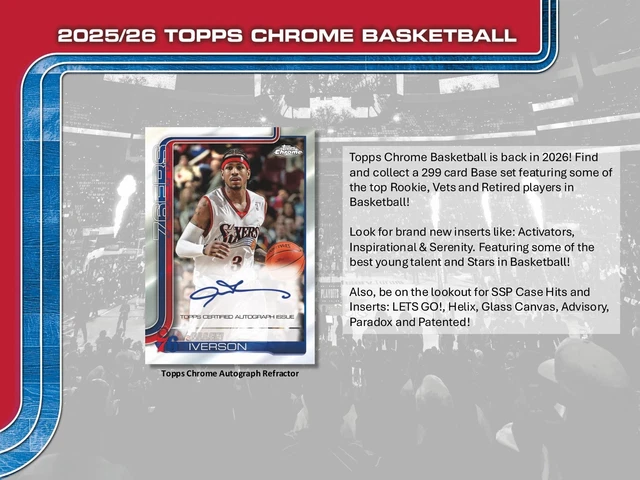 COOPER FLAGG DAL 25/26 Topps CHROME BASKETBALL 3 Case (60 Box) Player ...
