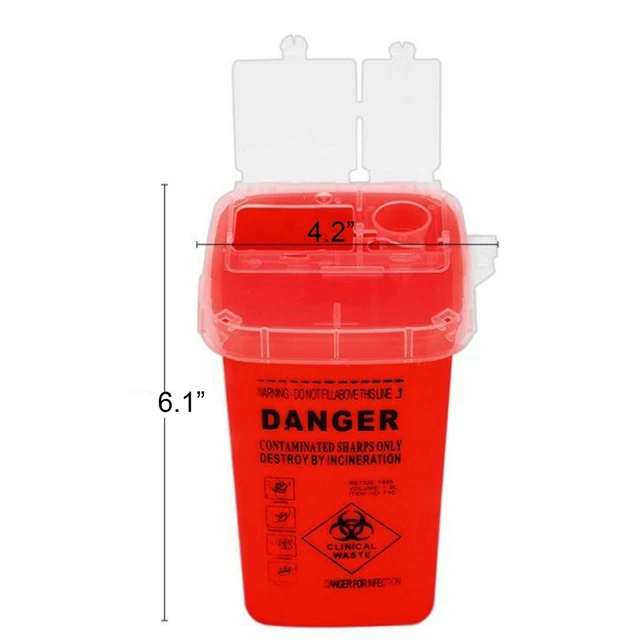MEDICAL PLASTIC SHARP Container Biohazard Tattoo Waste Needle $9.62 ...