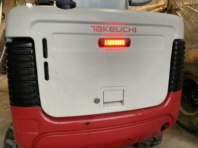 RED BONNET LED Light Will Fit: Takeuchi Digger Or Excavator TB135 £35. ...