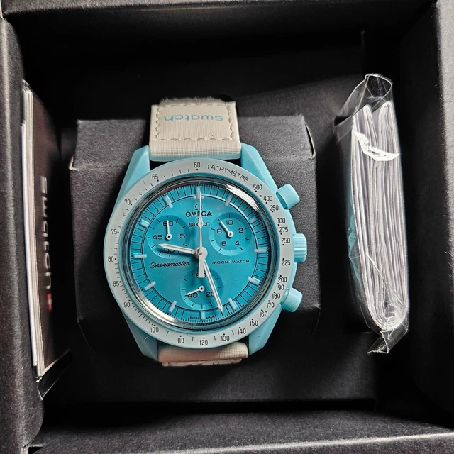 OMEGA X SWATCH Speedmaster MoonSwatch "Mission to Uranus" 42mm - Brand ...