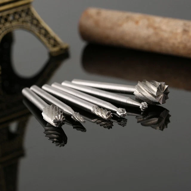 6PCS HSS ROUTING Router Grinding Bits Burr Milling Cutter for Power ...