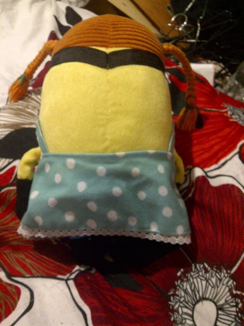 DESPICABLE ME/MINIONS STUART In Dress & Braids Wig Disguise Soft Toy 10 ...