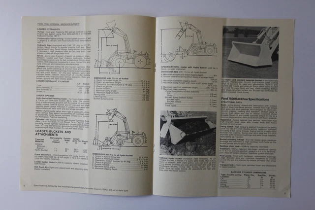 FORD TRACTOR 7500 Integral Backhoe Loader Dealer Brochure - English ...