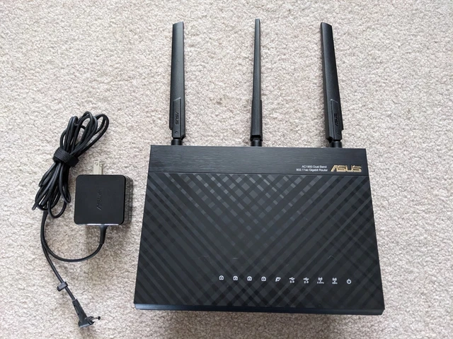 ASUS WIRELESS AC1900 dual band 4-port router model RT-AC68P $50.00 ...