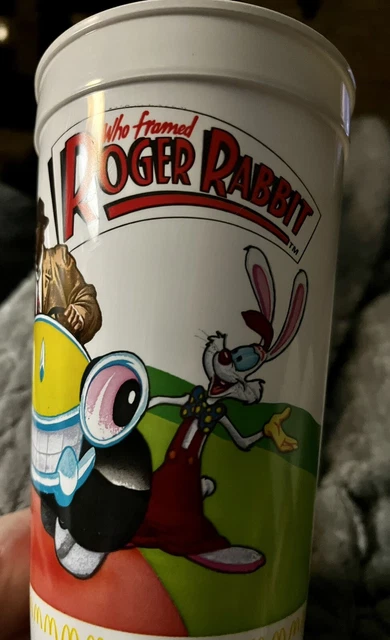 WHO FRAMED ROGER Rabbit McDonalds Coca Cola Plastic Cup from 1988 Movie ...