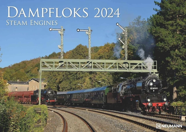 DAMPFLOKS 2024 - Foto-Kalender - Wand-Kalender - 42x29,7: Steam Engines ...