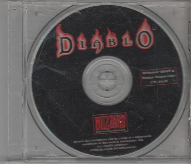 ITHISTORY SOFTWARE: DIABLO PC 95/NT & Power Mac CD (Blizzard) No Manual ...