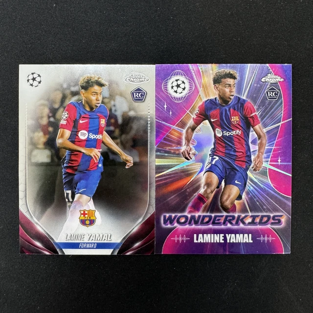 LOT LAMINE YAMAL 2024 Topps Chrmoe UEFA Champions League RC Base ...