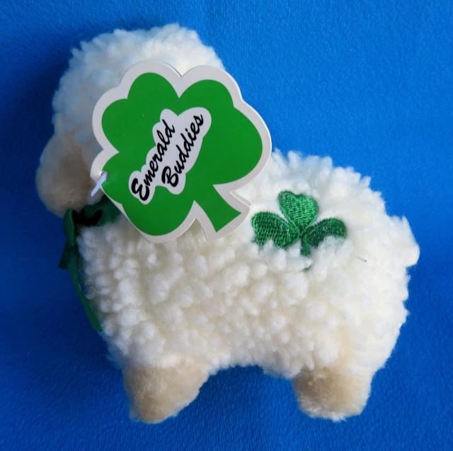 CLOVER ☘️ SHAMROCK LAMB SHEEP plush EMERALD BUDDIES 🍀 ST PATRICK soft ...