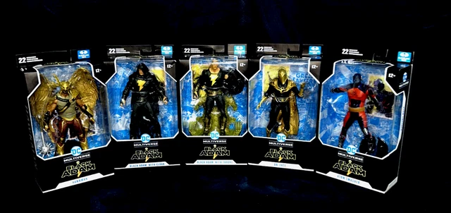 FIGURINES 7 POUCES Dc Multivers Noir Adam Manteau Trône Hawkman Dr.fate ...