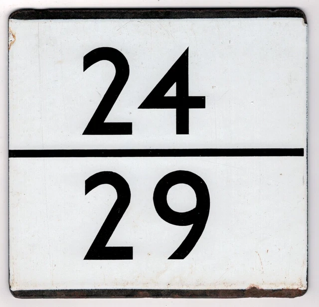 LONDON TRANSPORT CENTRAL Area Route 24-29 Bus Stop Split 'e' Plate £30. ...