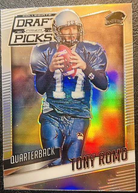 TONY ROMO 2015 PANINI PRIZM DRAFT PICKS ARGENT PRIZM #97 EASTERN ...
