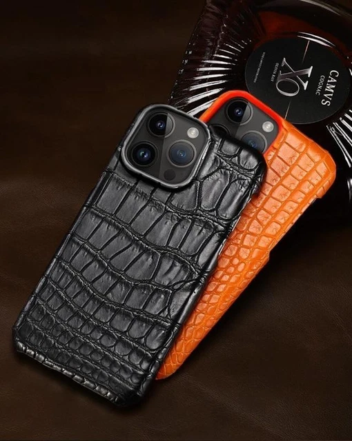 IPHONE 17 PRO Max Crocodile Belly Skin Cover Real Alligator Abdomen ...