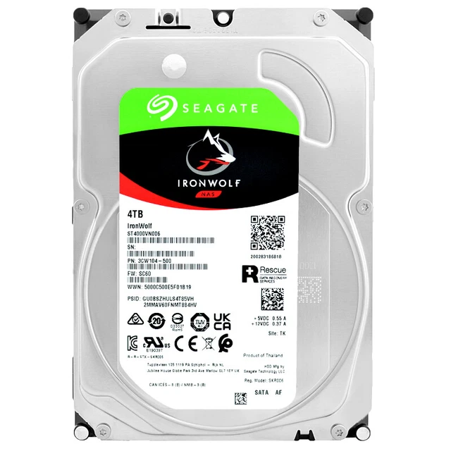 DISQUE DUR SEAGATE 4Tb ST4000VN006 256Mb Cachette 5400Rpm SATA III 3,5 ...