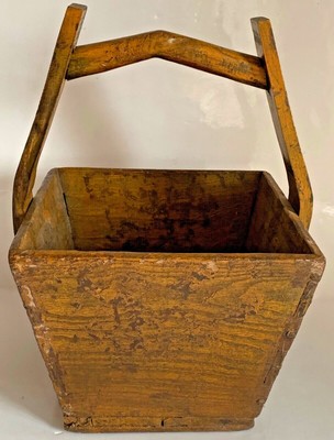 ANTIQUE PRIMITIVE CHINESE Wood Rice/Grain Gathering Harvest Basket £172 ...