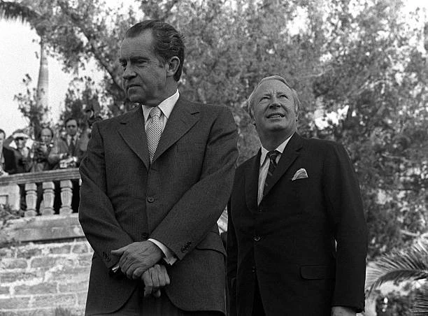 PRESIDENT OF THE United States Richard Nixon And British Prime Min ...
