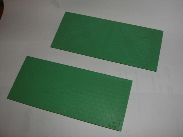 VINTAGE 1950S BAKO BUILDING SYSTEM GREEN ROOF SLATE PLATES X 2 £8.00 ...