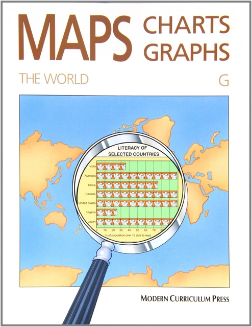 MAPS, CHARTS AND GRAPHS, LEVEL G, THE WORLD by MODERN CURRICULUM PRESS ...