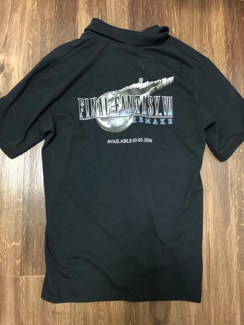 FINAL FANTASY VII Remake Official Polo Shirt Black Game Merch New Unuse ...
