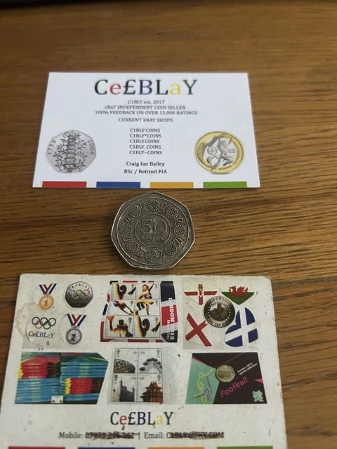 OLD STYLE GIBRALTAR CANDY TUFT FLOWERS 1988 50p COIN CIRCULATED ...