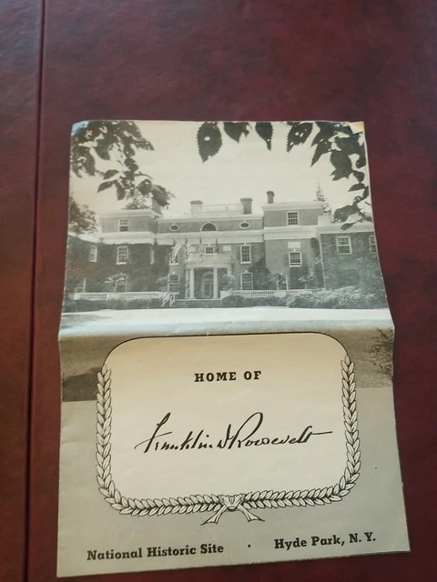 VINTAGE 1948 FRANKLIN Roosevelt FDR Home Tour Brochure Guide Book Hyde ...
