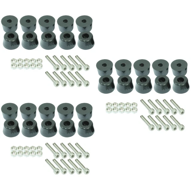 3 PACK SCREW-ON Rubber Feet Small Cabinet Bumpers Antislip Furniture ...