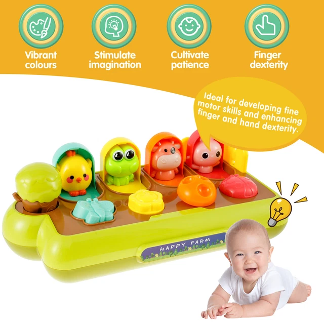 POP UP TOY Cause and Effect Toys for Baby Interactive Pop Up Animal ...
