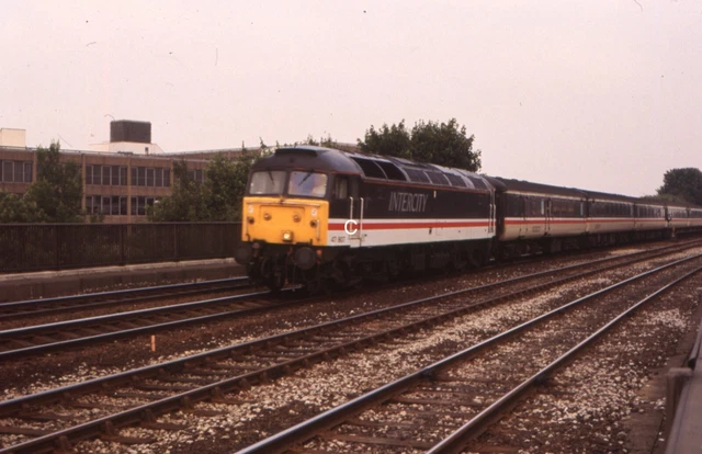 35MM SLIDE BRITISH Railway Br Class 47 - 47807 At Derby 29/06/1992 £4. ...