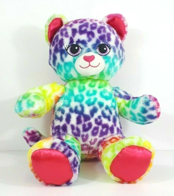 BUILD A BEAR BAB Cat Leopard Print Plush Teddy Soft Toy RARE Colourful ...