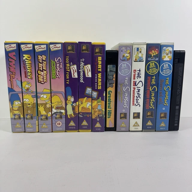 THE SIMPSONS VHS Bundle 1990s - 2000s Vintage Collection 13x Video ...