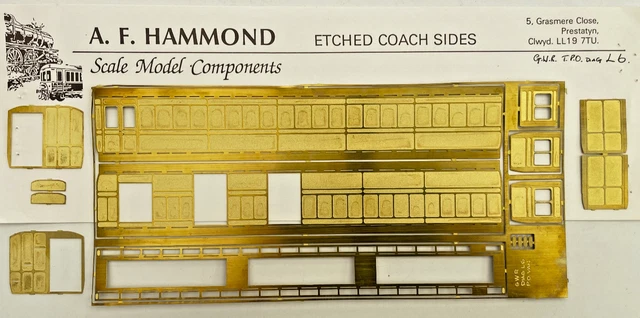 A F HAMMOD GWR TPO Dia L6 etched brass coach kit 4mm Finescale OO/EM/P4 ...