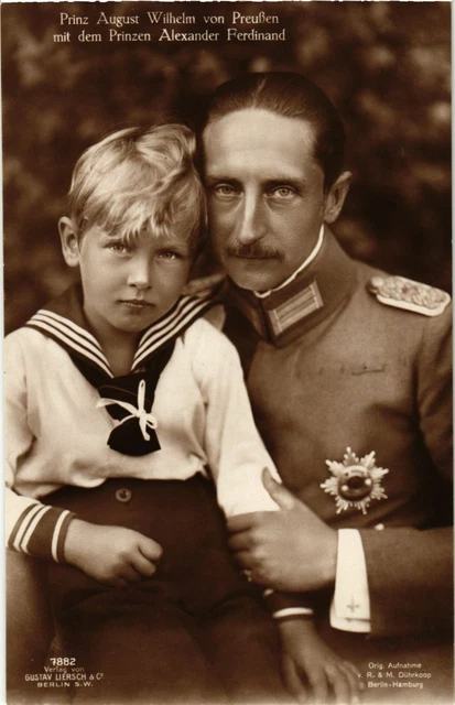 CPA AK AUGUST Wilhelm v. Preussen Alexander Ferdinand GERMAN ROYALTY ...