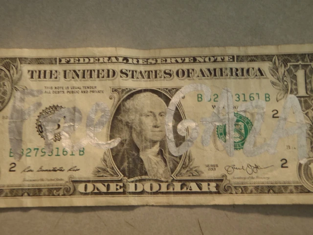 &FREE GAZA& ~ Defaced Dollar Bill...Protest Currency $9.99 - PicClick