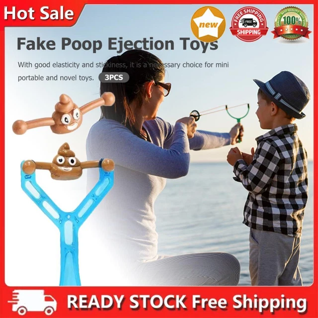 MINI POOP EJECTION Toy Reusable Plastic Poop Flying Toys for Children ...