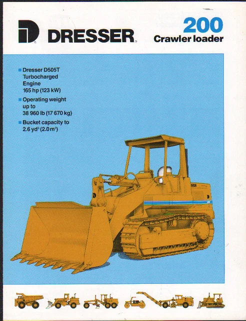DRESSER &200& CRAWLER Tractor Loader Shovel Brochure Leaflet £5.00 ...
