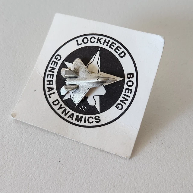 LOCKHEED BOEING GENERAL Dynamics F-22 Raptor Development Team Lapel Hat ...