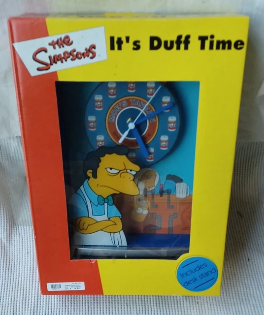 THE SIMPSONS MOE'S Tavern It's Duff Time Clock 2003 Wesco w/ Box ...