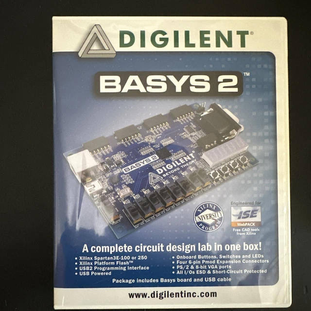 DIGILENT BASYS 2 A Complete Circuit Design Lab In One Box FPGA Trainer Board EUR 67,94 - PicClick FR