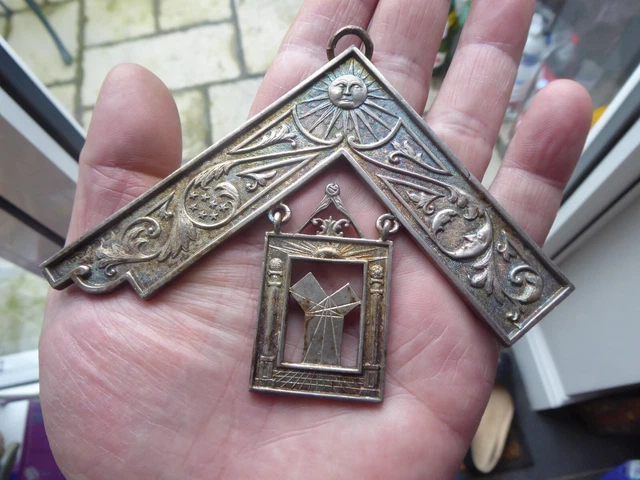 MASONIC JEWEL Sterling Silver Hallmarked Cheyne Lodge No 4443 Date ...