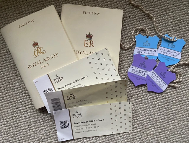 2022 AND 2024 Royal Ascot Race Card & Entry Badge. Tickets And ...